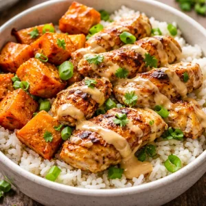 Healthy Chicken & Sweet Potato Rice Bowl – D.K.H