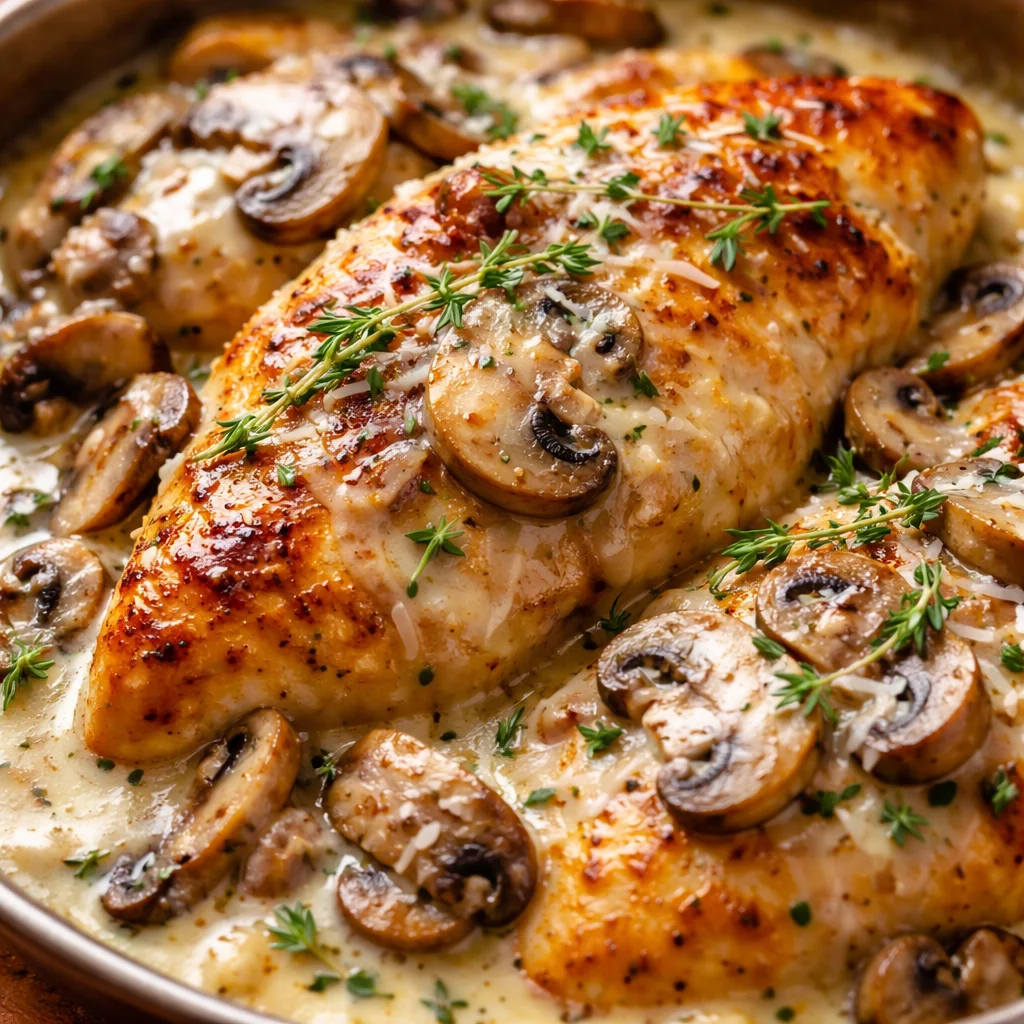 Mushroom Asiago Chicken – D.K.H